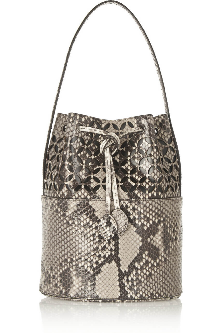 Alaia Laser Cut Python Bucket Bag - 10 Magazine