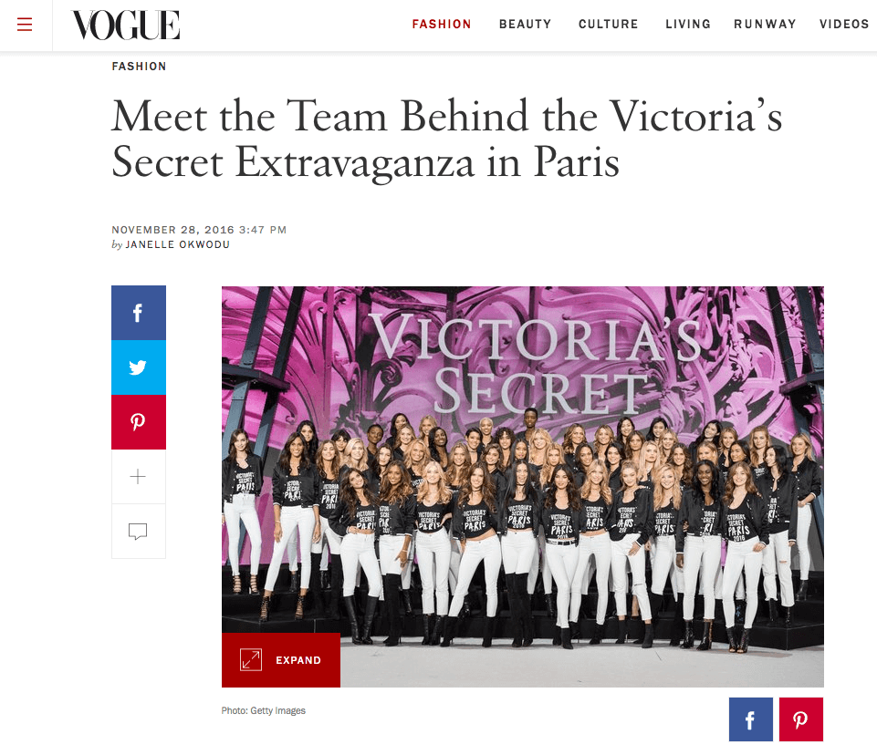 Vogue.com: Meet The Team Behind Victoria's Secret - 10 Magazine